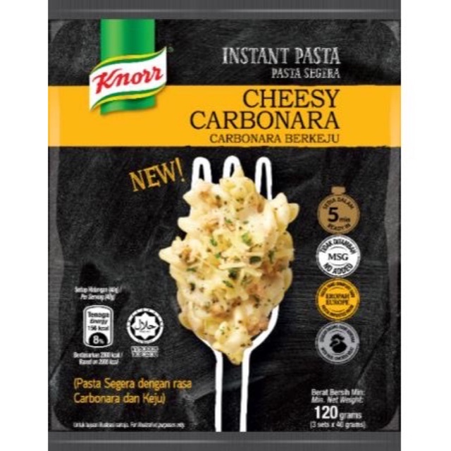Knorr Instant Pasta - Cheesy Carbonara (3x40g) | Shopee Malaysia
