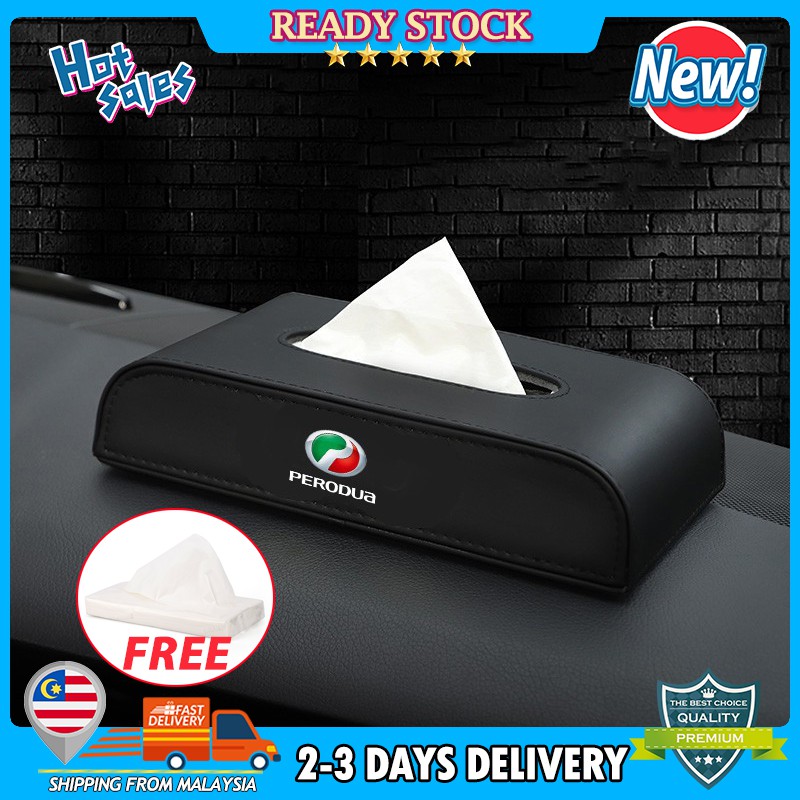 Perodua Leather Car Tissue Box Holder for Myvi Alza Viva Axia Aruz Bezz ...