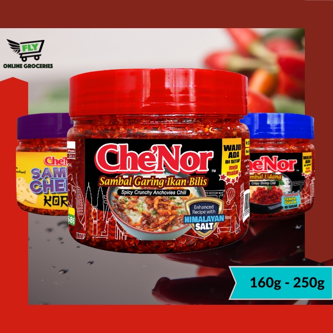 CheNor Che'Nor Sambal Udang 250g , Sambal Garing ikan bills & Super ...