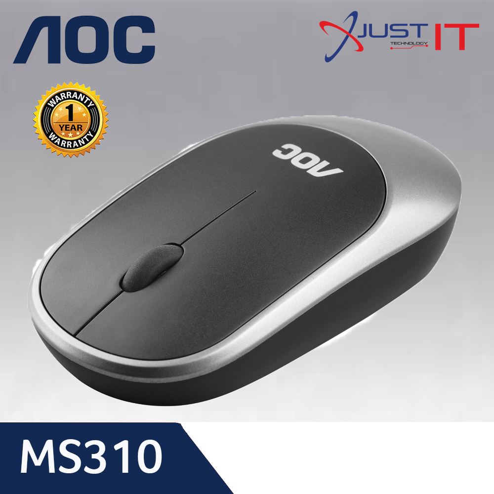 Aoc MS310 2.4Gh Wireless Compact Silent Mouse- (Grey) | Shopee Malaysia