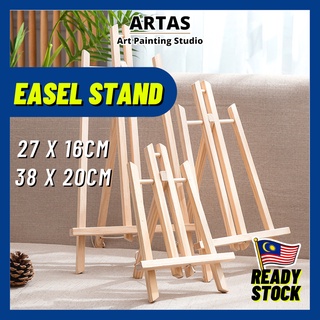 𝐀𝐑𝐓𝐀𝐒🎨 Easel Stand Wood for Painting Canvas Kanvas Kayu Frame Stand Art ...