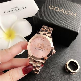 COACH Jam Tangan Wanita Women Stainless Steel Strap Watch Waterproof ...