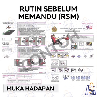 CARTA PENILAIAN PRA UJIAN MEMANDU RSK RPK A3 RUTIN PEMERIKSAAN KENDERAAN SEBELUM JPJ QTI CAR ...