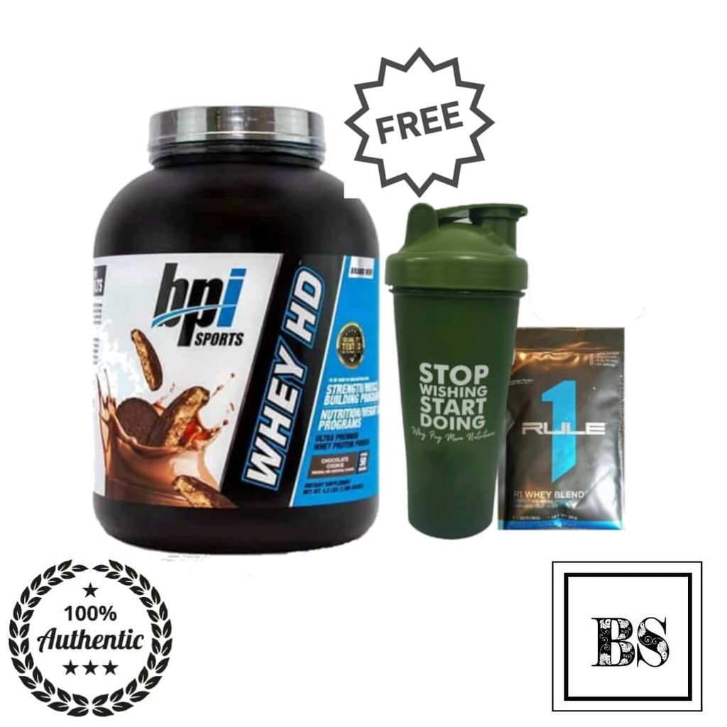 BPI Sports Whey HD, 4lbs,Whey Protein Powder -FREE SHAKER & SAMPLE ...