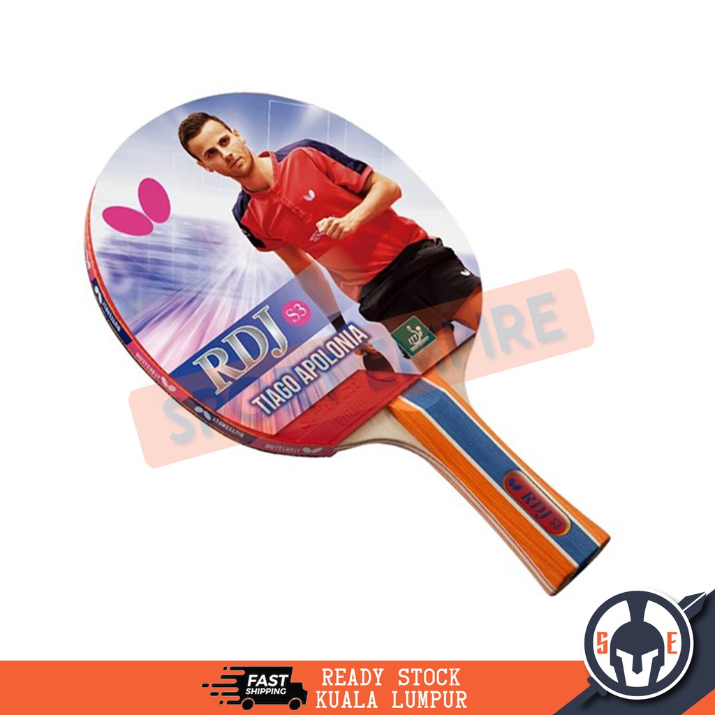 Butterfly RDJ S3 Table Tennis Bat Ping Pong Bat 100% Authentic | Shopee ...