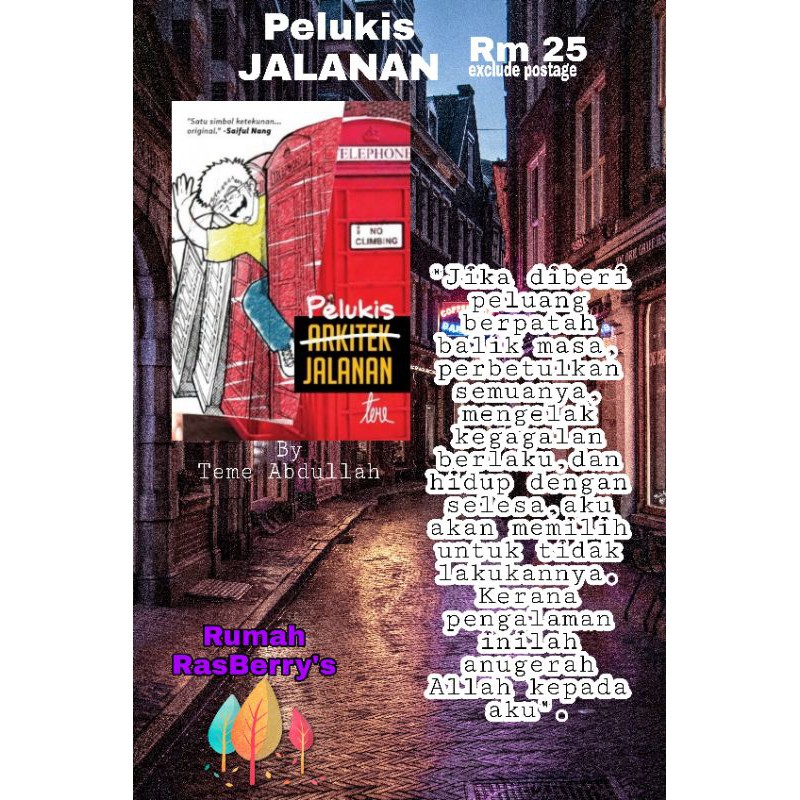 Novel Karya Teme Abdullah,"PELUKIS JALANAN" | Shopee Malaysia