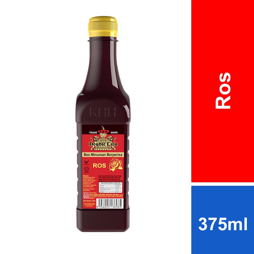 Double Lion - Khh Flavoured Concentrate Rose 375Ml | BeeCost