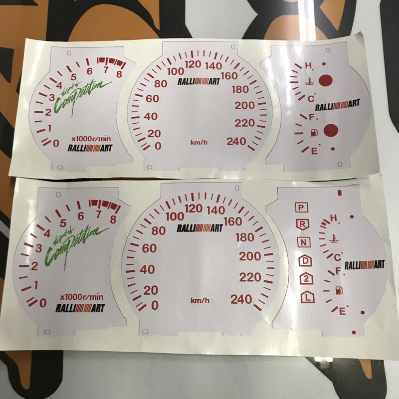 WIRA Meter Sticker White Manual & Auto RalliArt Design | Shopee Malaysia