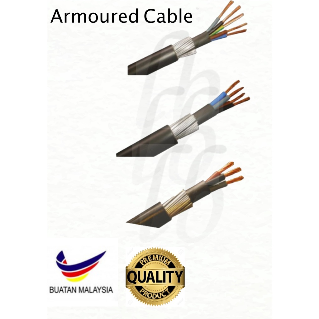 1.5mm / 2.5MM / 4MM 2 Core/ 4 Core/ 5 Core Armoured Cable / Underground ...