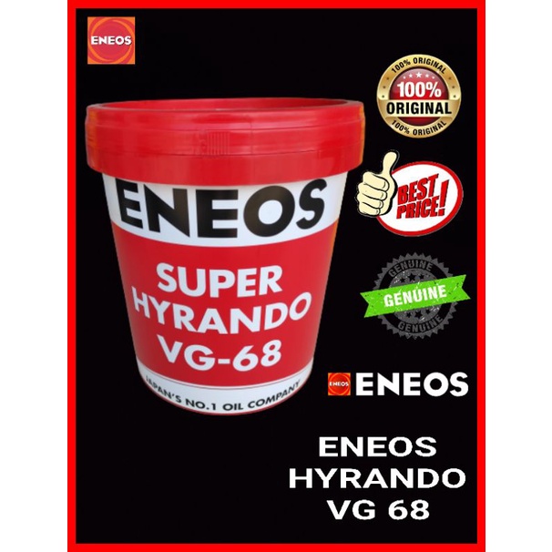ENEOS HYDRAULIC VG 68 SUPER HYRANDO (18L) (white clear oil) | Shopee ...