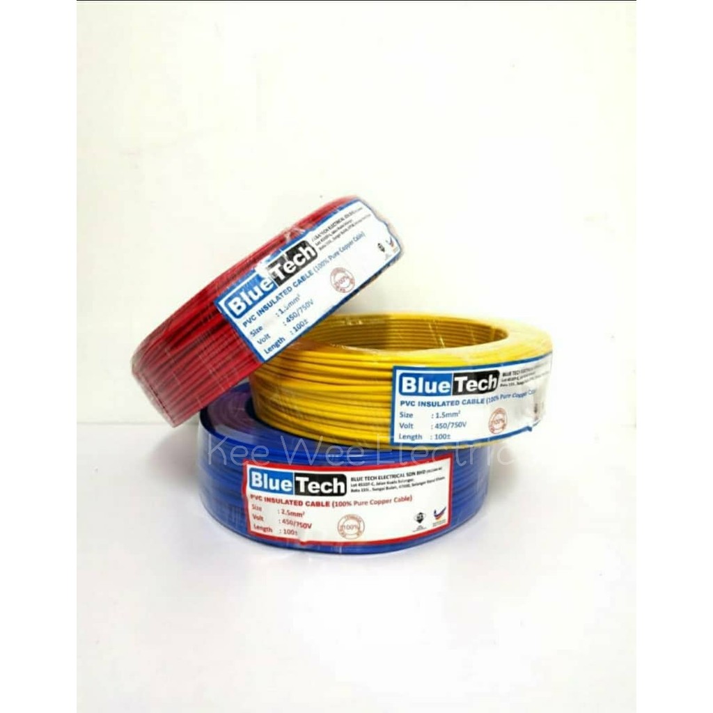 Blue Tech 1.5mm 2.5mm Cable (SIRIM Approved) | Shopee Malaysia