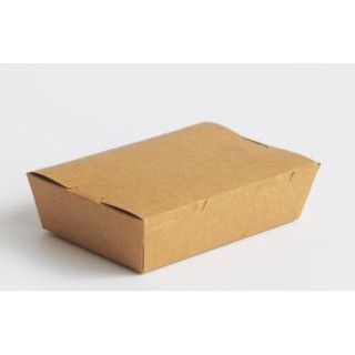 [50 pcs] Brown Paper Lunch Box/Food Grade Paper Lunch Box/ Disposable ...