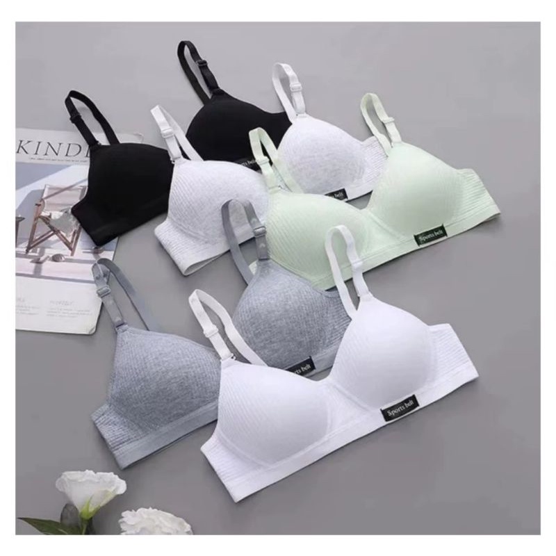 [READY STOCK] Size 32-38 Teenager Girls Cotton Bra Wireless Thin Bra ...