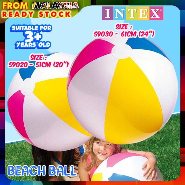 INTEX 59030 / 59020 (NP3) 20"/24" Glossy Panel Inflatable Beach Ball ...