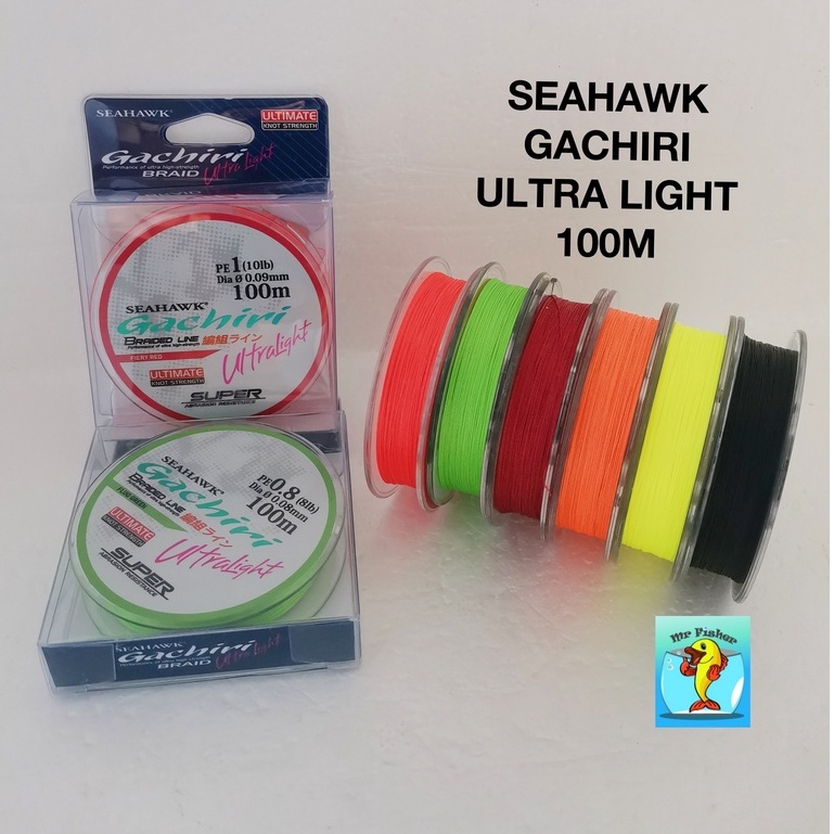 FISHER 2022 NEW SEAHAWK Gachiri Braid 100M Ultra Light UL Fishing Line | Shopee Malaysia