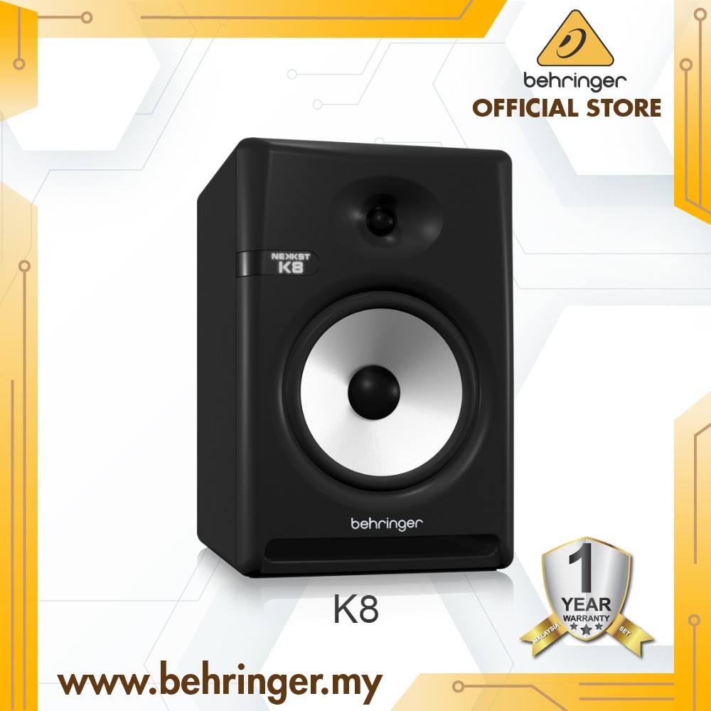 BEHRINGER K8 Audiophile Bi-Amped 8" Studio Monitor with Advanced ...