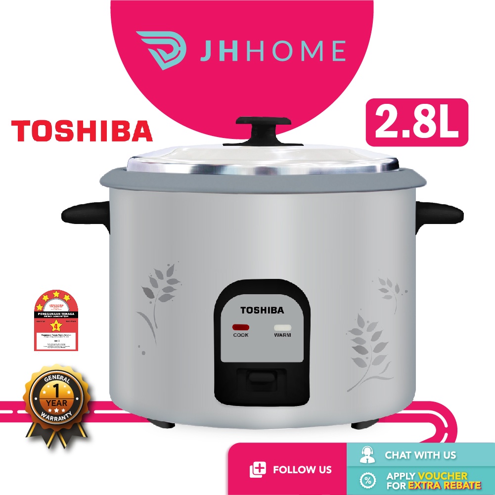 Toshiba Conventional Rice Cooker (2.8L) RC-T28CEMY(GY) | Shopee Malaysia