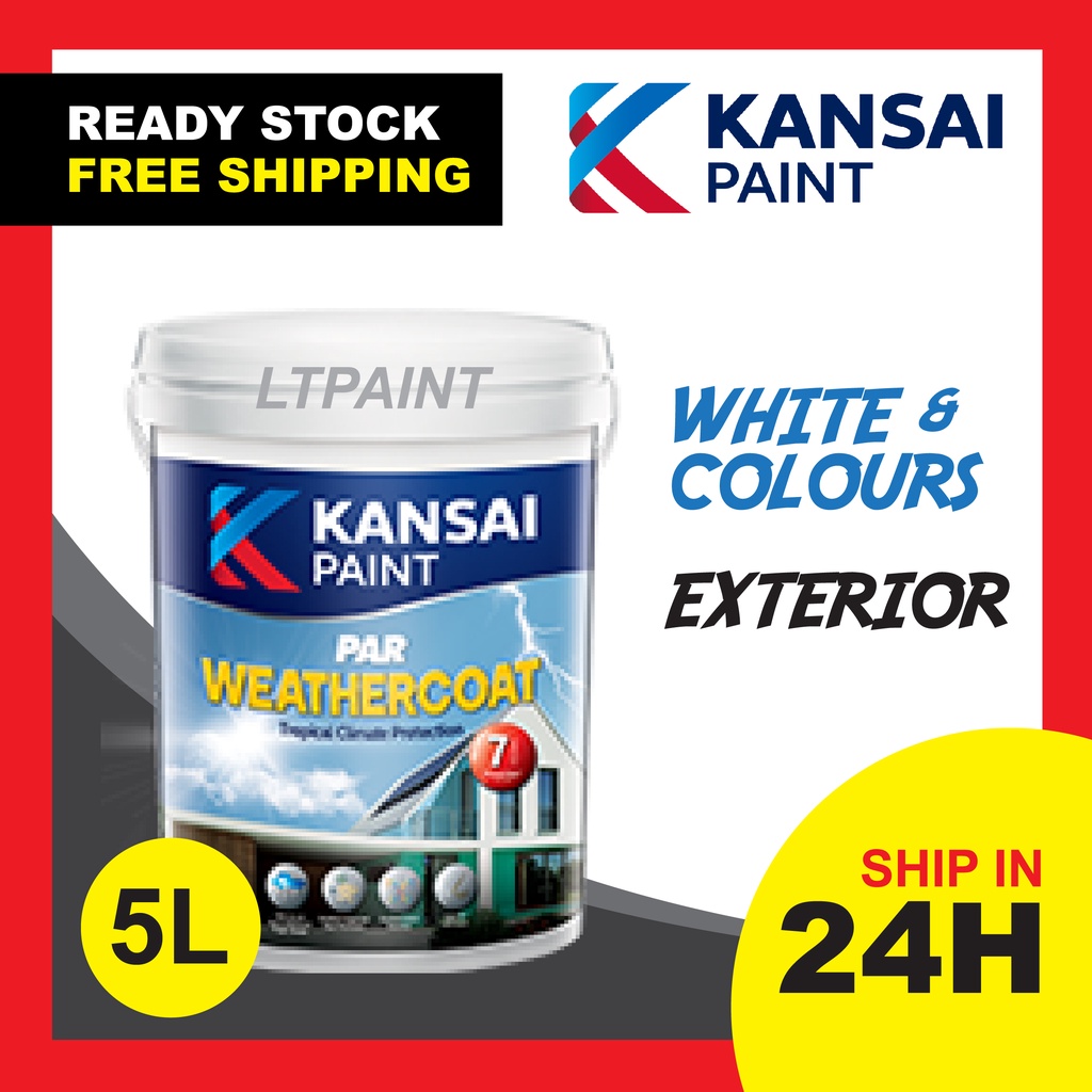 RAYA OFFER!! 5L Kansai PAR Weathercoat (Superior Quality) MANY COLOR ...