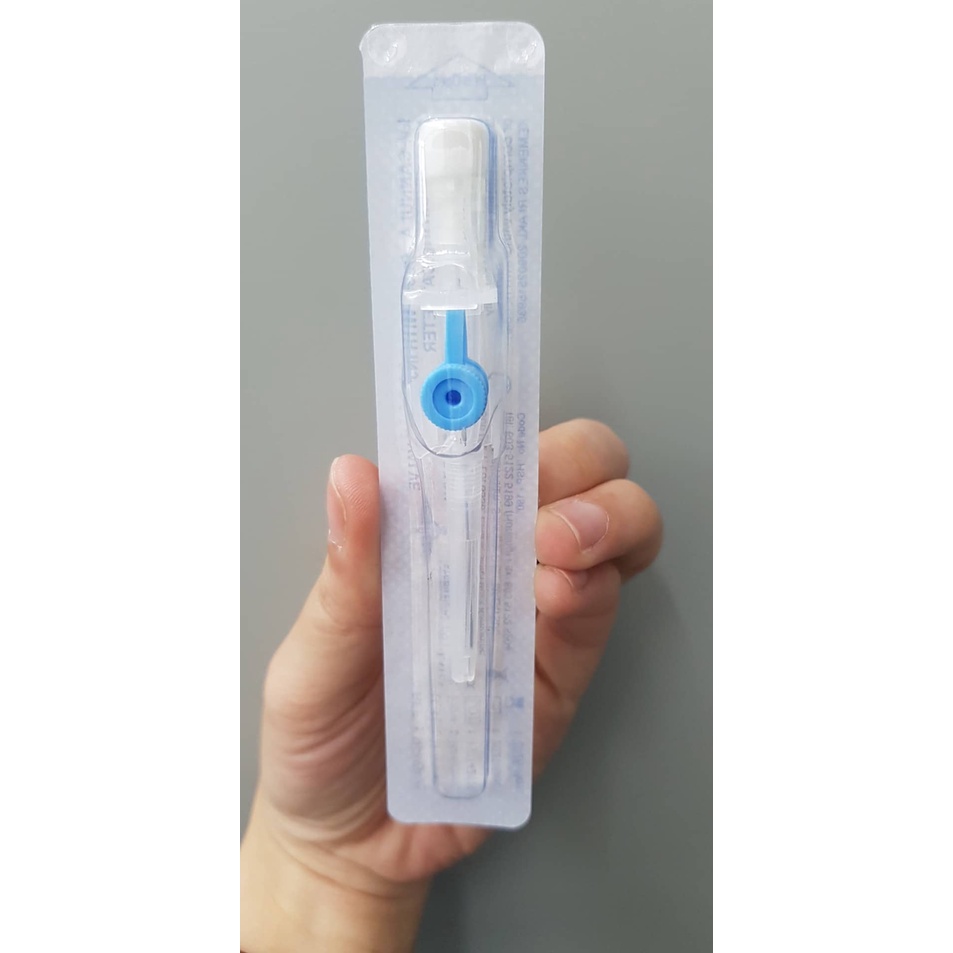 IV CANNULA / CATHETER WITH VALVE 22G BLUE CANNULA BRANULA | Shopee Malaysia