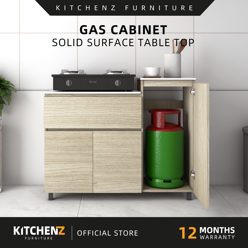KitchenZ Gas Cabinet Kitchen Cabinet Storage Cabinet Drawer Solid ...