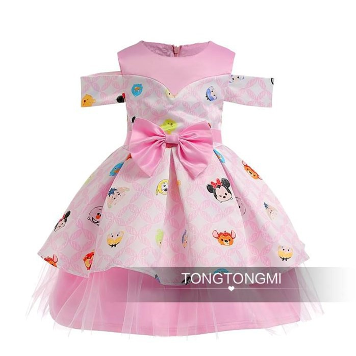 TongTongMi Princess Sleeveless Gown Dress Kids Cartoon Tsum Tsum ( Gaun ...