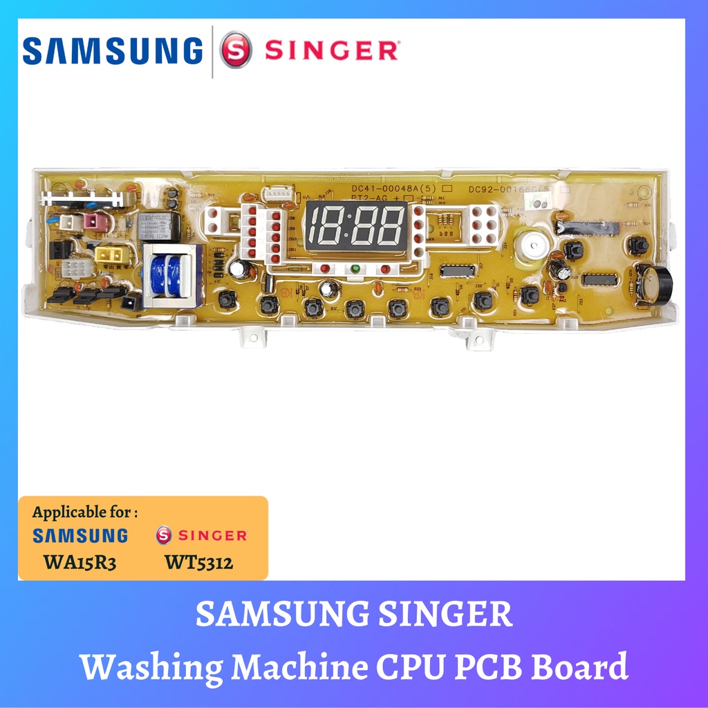 SAMSUNG SINGER Washing Machine CPU PCB Board / Papan PCB Mesin Basuh ...