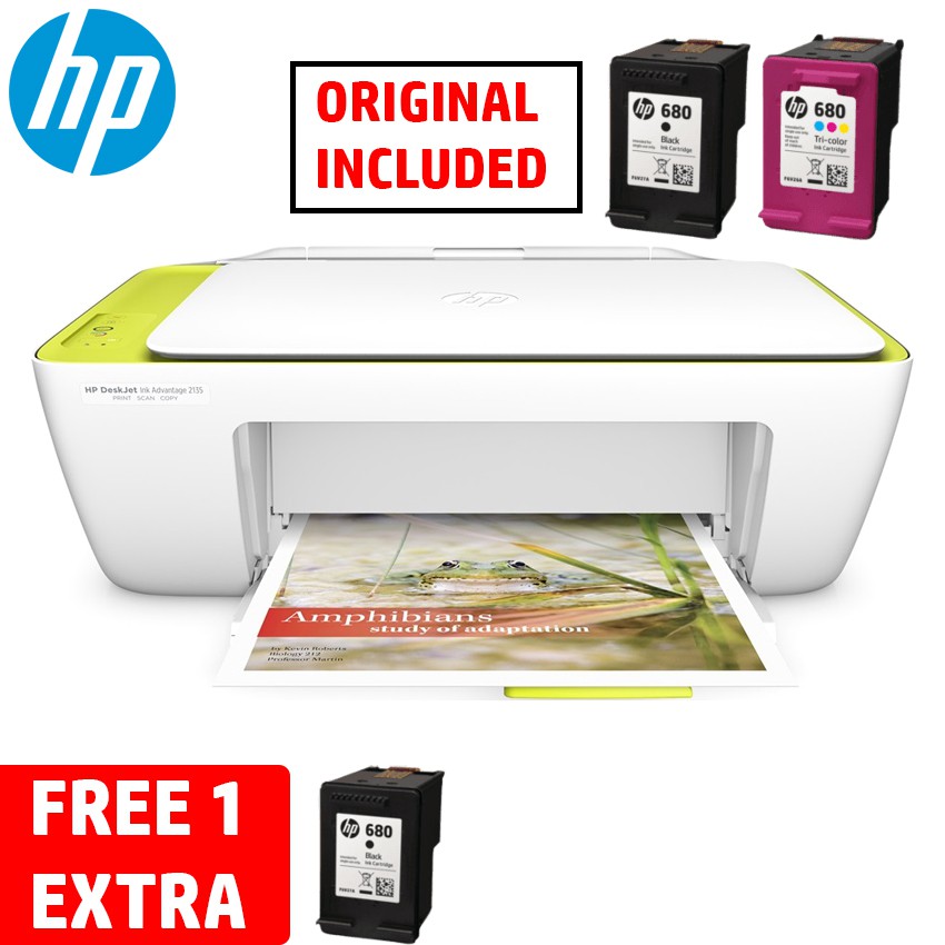 HP DeskJet Ink Advantage 2135 All-In-One Printer (Full Set Original HP Malaysia) | Shopee Malaysia
