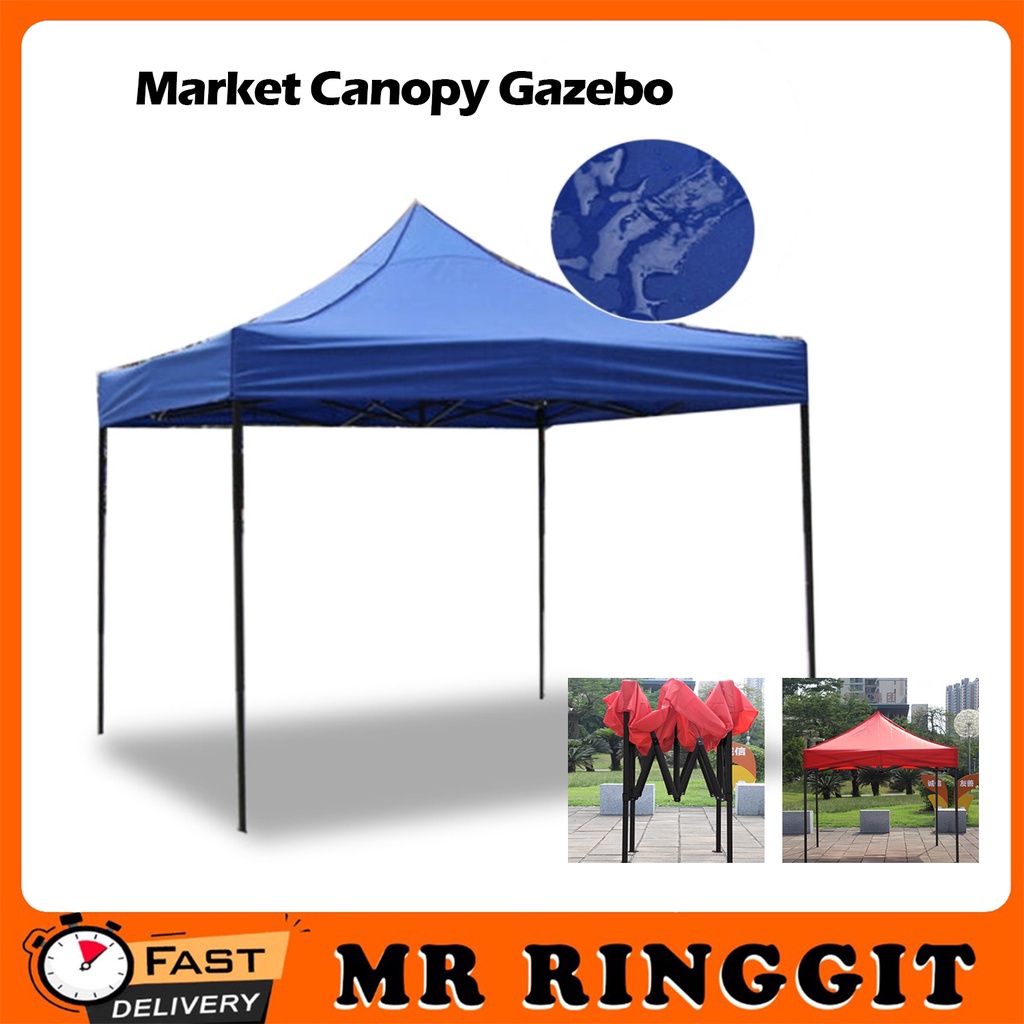 10x10Ft Night Market Canopy Gazebo Tent 3x3m Payung Niaga Canopy Lipat ...