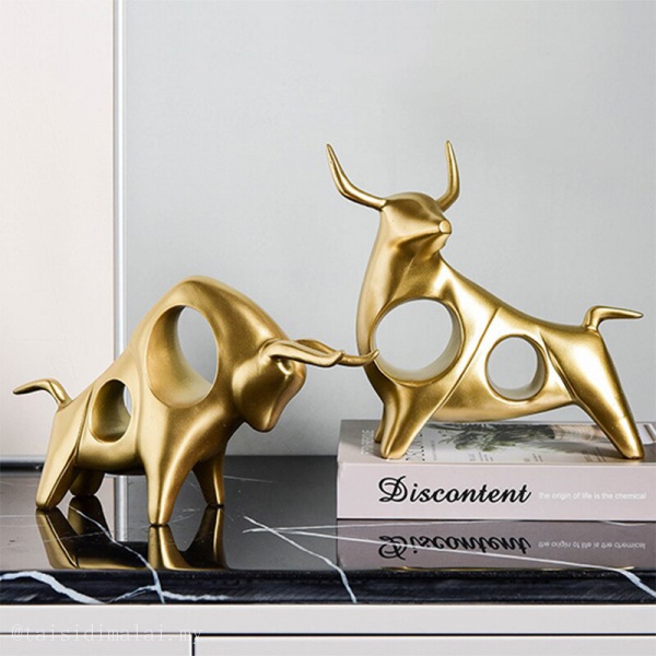 Resin bull decorations bull sculpture bull ornaments cow ornament bull ...