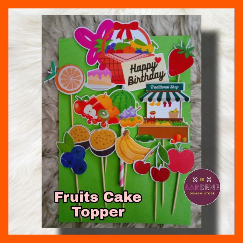 FRUITS THEME CAKE TOPPER Ready Stock | Shopee Malaysia
