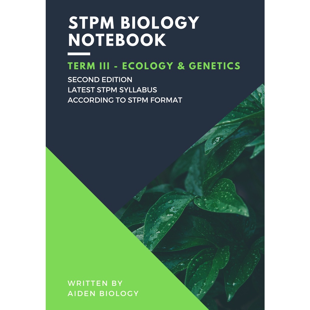 STPM Biology Term III - Ecology & Genetics (Notebook) | Shopee Malaysia