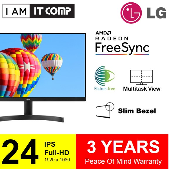 LG 24 Inch 24MK600M / 24MK600-M Full HD IPS LED 3-SIDE BORDERLESS ...
