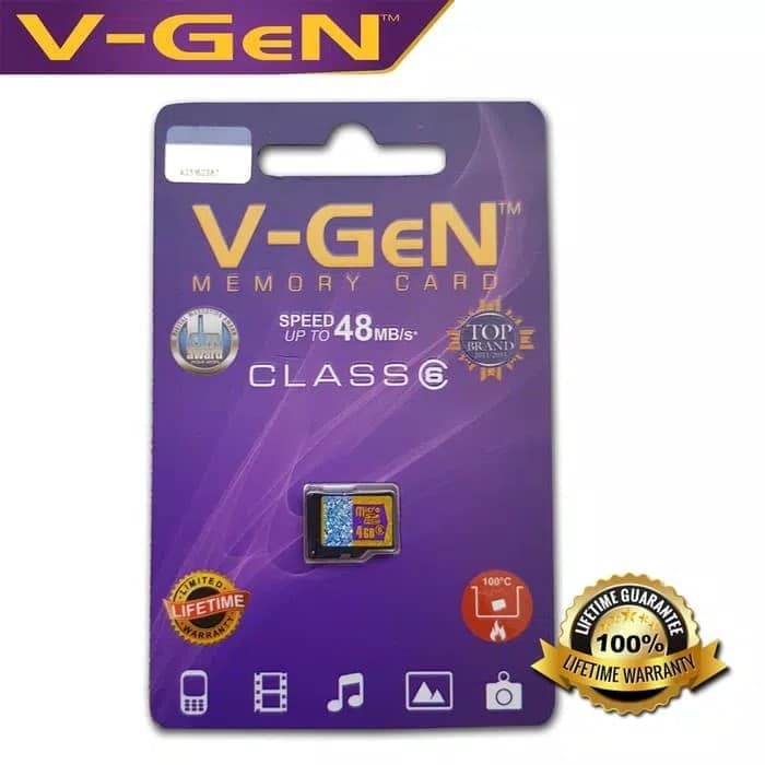 Cell / micro sd v-gen 4gb class6 original micro sd v-gen original class ...