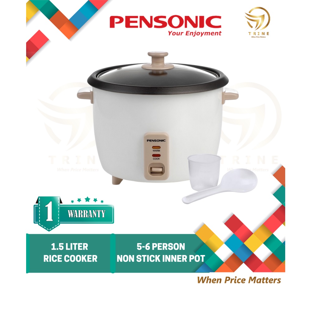 Pensonic 1.8L Non Stick Rice Cooker - Glass Lid PRC-18E PRC18E PERIUK ...