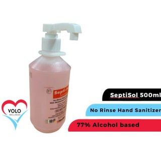 Septi-Sol 500ml (No Rinse 77% Alcohol Based Hand Rub/Sanitizer with ...