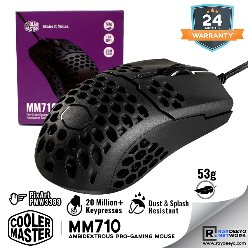 Cooler Master MM710 Mouse [Ambidextrous/Lightweight/Ultraweave Cable ...