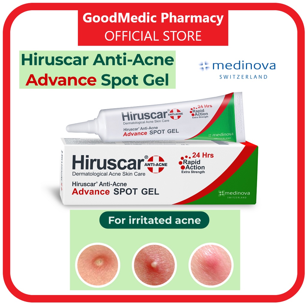 Hiruscar Anti Acne Advance Spot Gel 10g 24 Hours Rapid Action Extra ...
