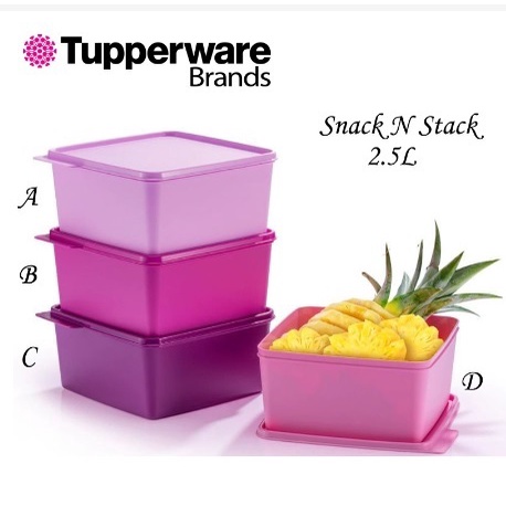 Tupperware: Snack N Stack (1) /(2)/(4) pcs 2.5L | Shopee Malaysia