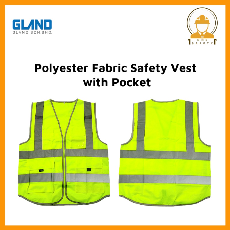 Polyester Fabric Safety Vest with Pocket | Shopee Malaysia