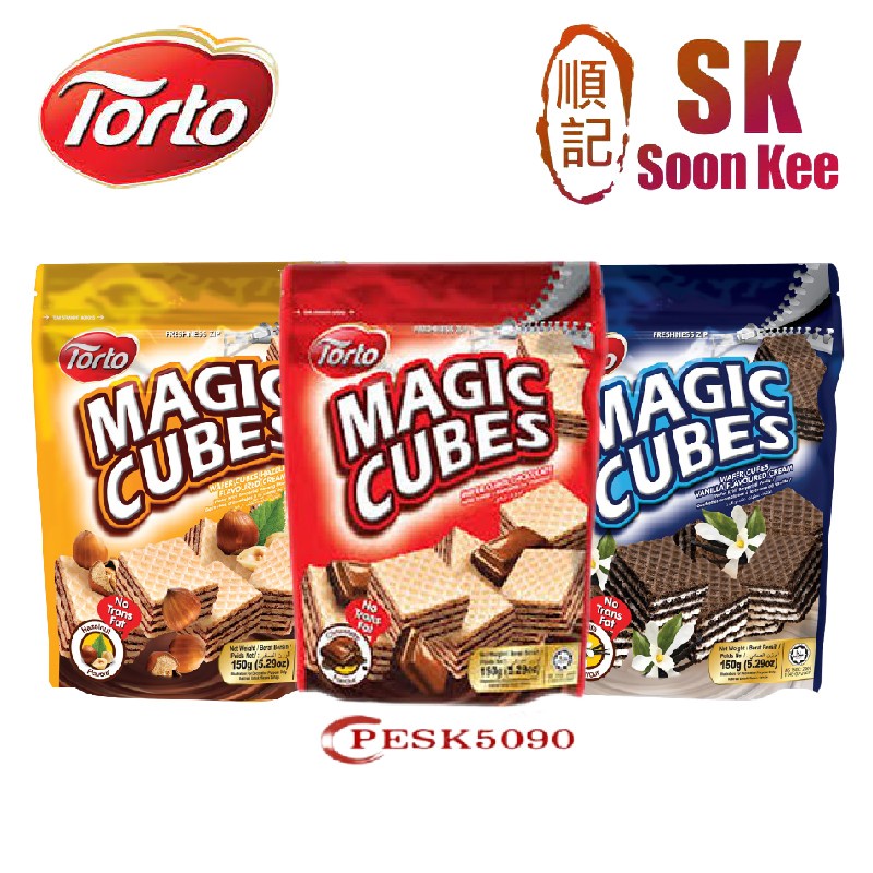 Torto Magic Cubes Wafer Cream 150g (Vanilla, Chocolate, Hazelnut ...