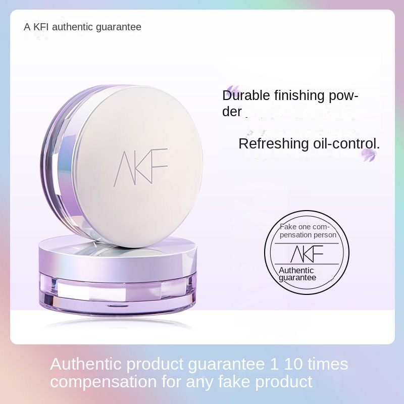 Korean Authentic AKF Loose Powder Makeup Fixing Long-Lasting Hair ...