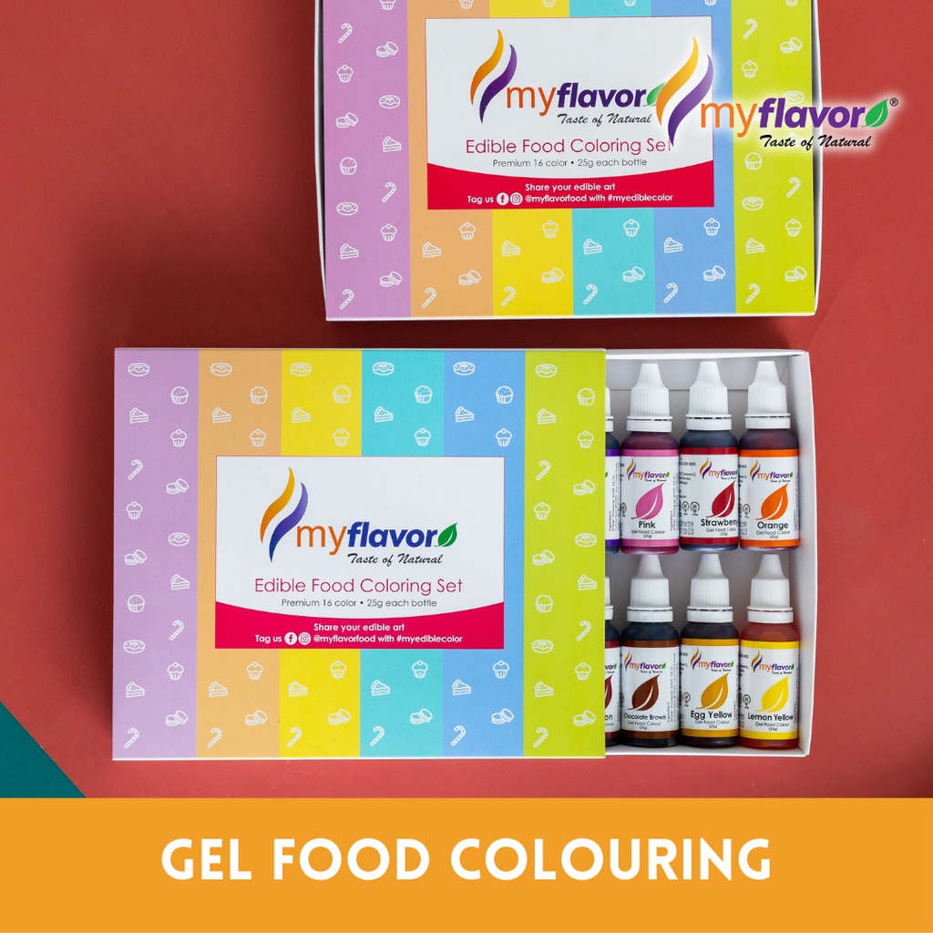 MYFLAVOR 16 Gel Based Food Color Set | Shopee Malaysia
