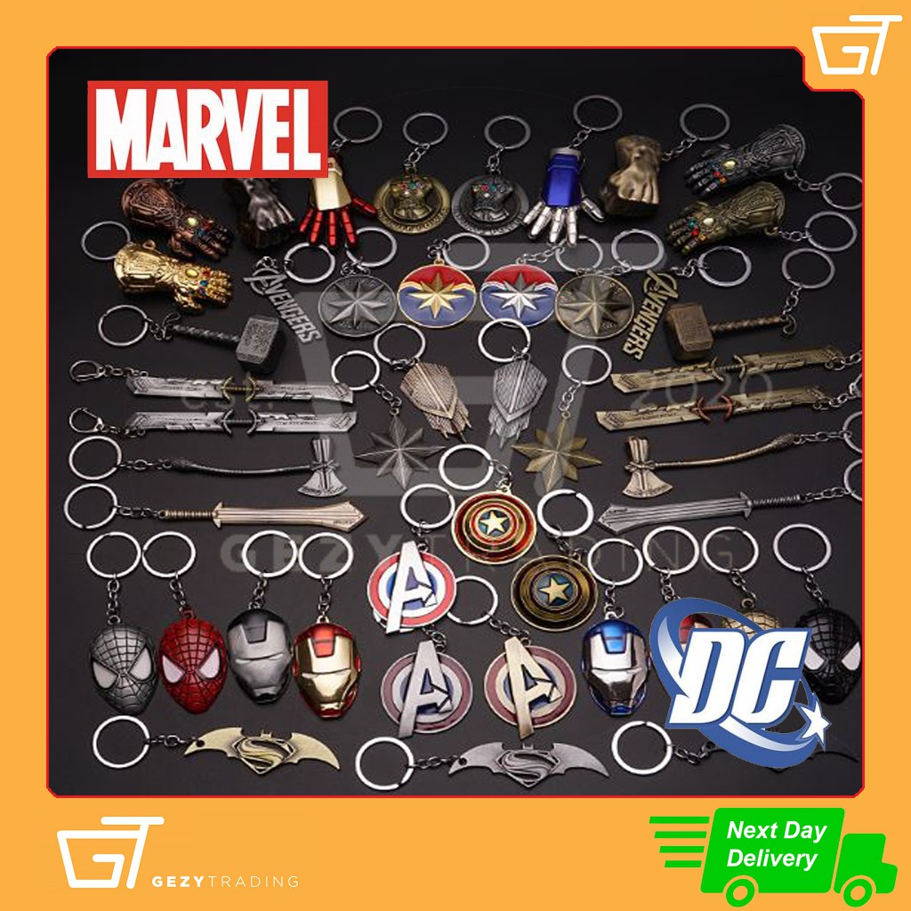 Keychain Marvel DC The Avengers Iron Man Spiderman Captain America ...
