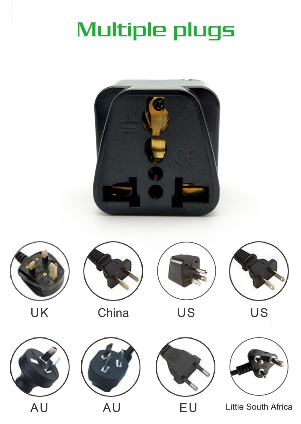 China Plug Adapter Universal Full Copper 3 pin Adaptor Travel Plug for ...