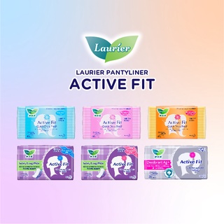 LAURIER Pantyliner Active Fit Fresh Floral Perfume Twin Pack (40s ...