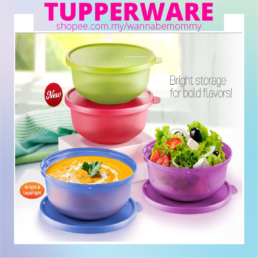 Tupperware Aloha Bowl 1L Bekas Makanan Bulat Bekas Mangkuk Original ...