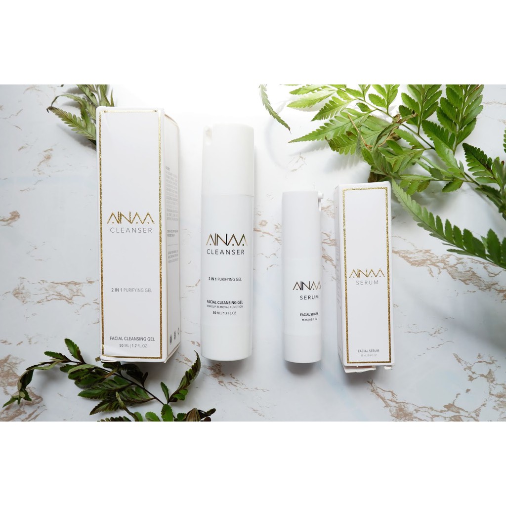 AINAA SKINCARE ROUTINE ORiGiNAL 100% serum moisturoser sunscreen ...