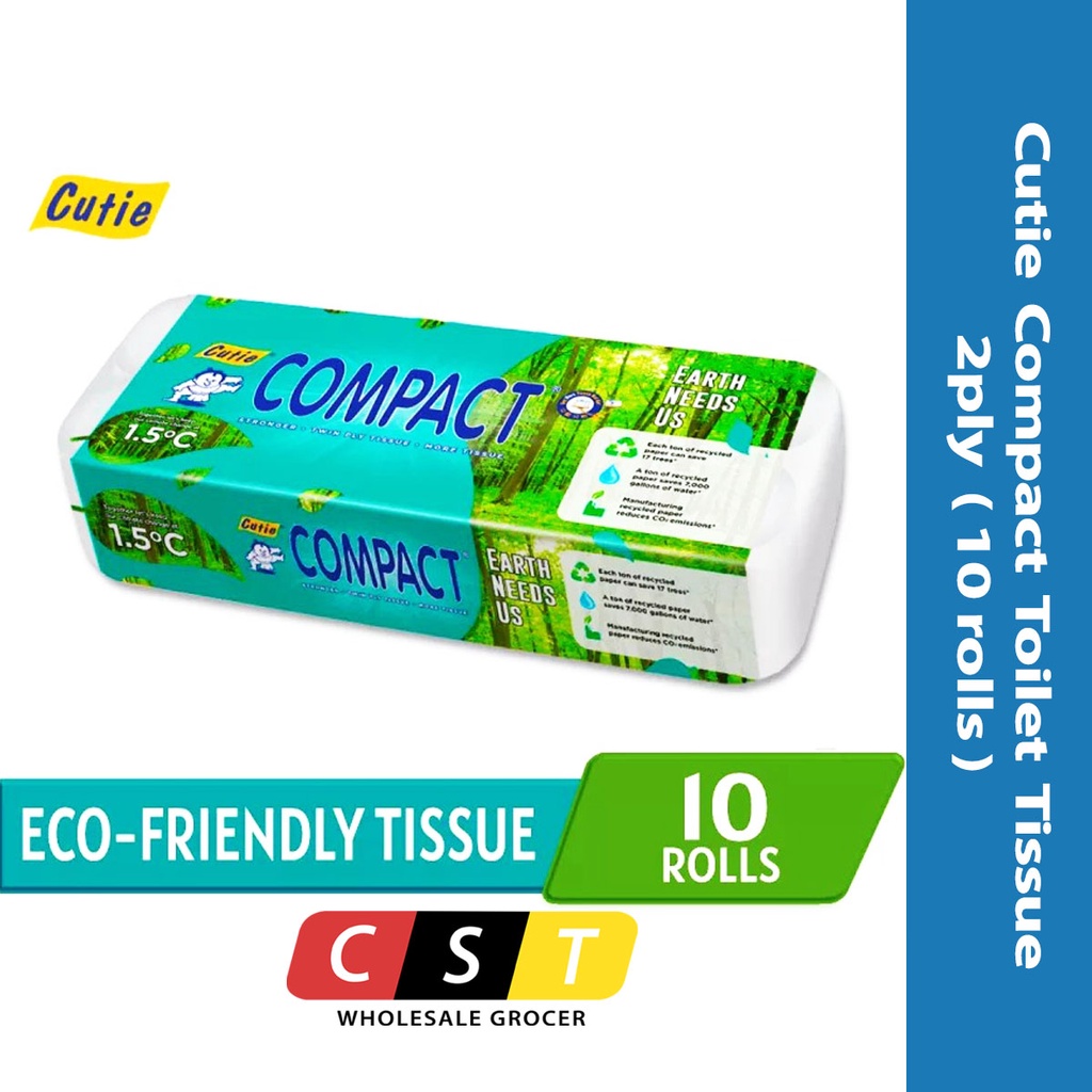 Cutie Compact Toilet Tissue 2ply (10 rolls) | Shopee Malaysia
