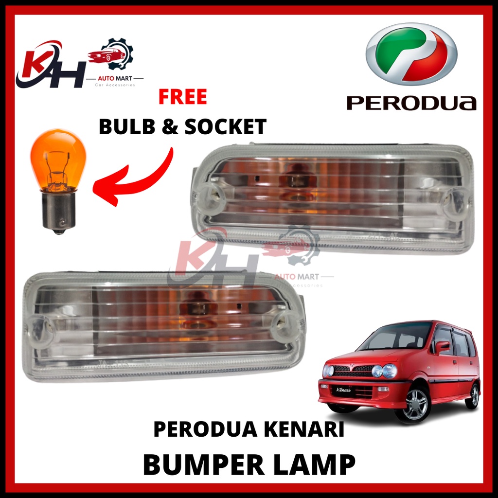 PERODUA KENARI FRONT BUMPER LAMP LIGHT LAMPU SIGNAL BULB BUMPER 100% ...