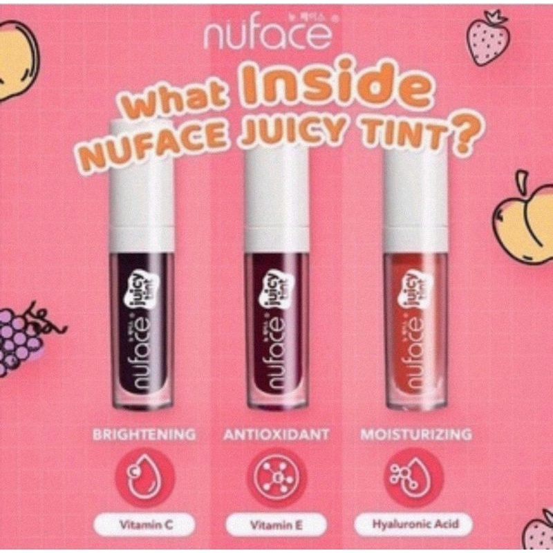 Nuface Juicy Tint series Lip Tint Lasting | Shopee Malaysia